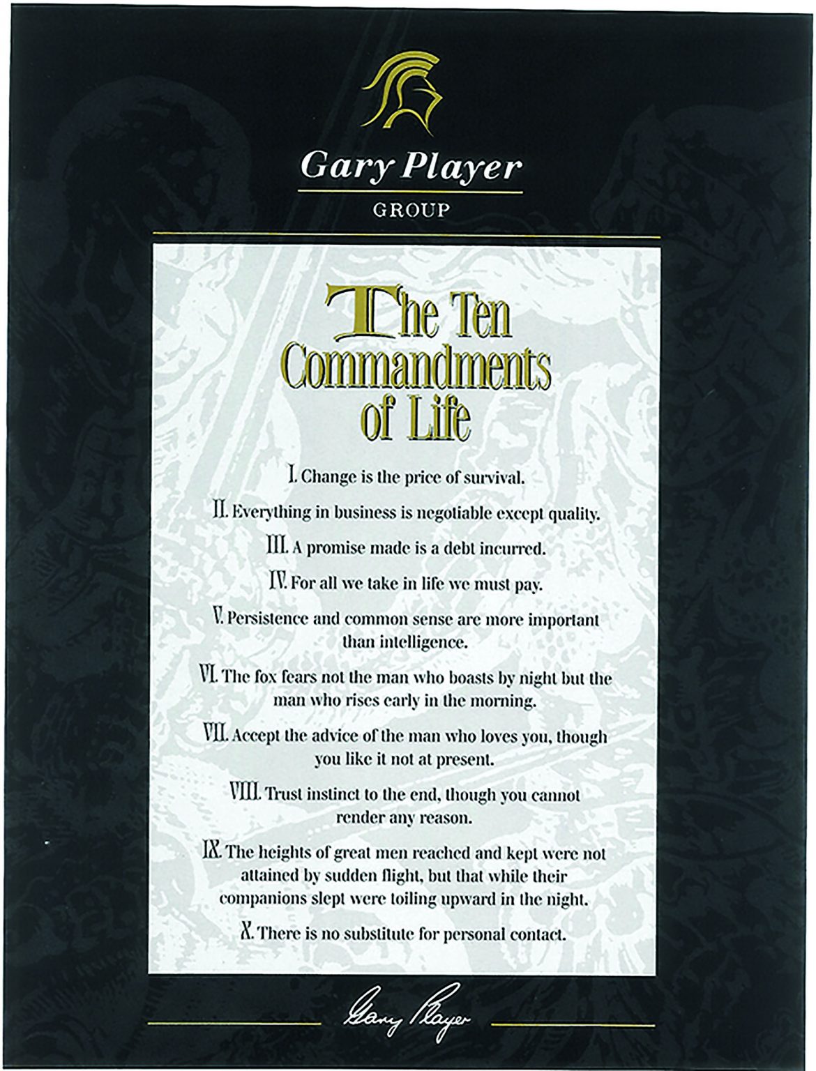 Gary Player Ten Commandments_small - United States Golf Teachers Federation